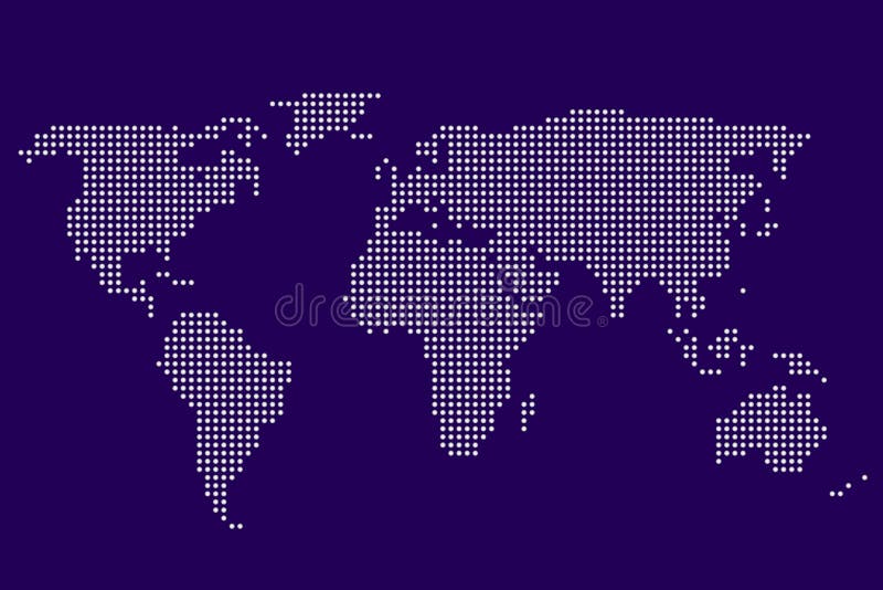Dotted World Map. Map Design Stock Illustration - Illustration of ...