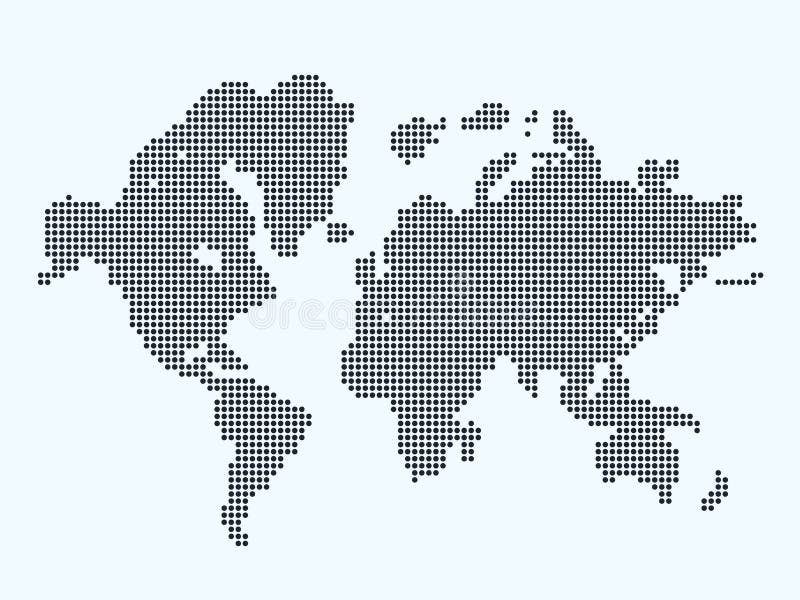 Dotted World Map Countries Borders Stock Illustrations – 527 Dotted ...