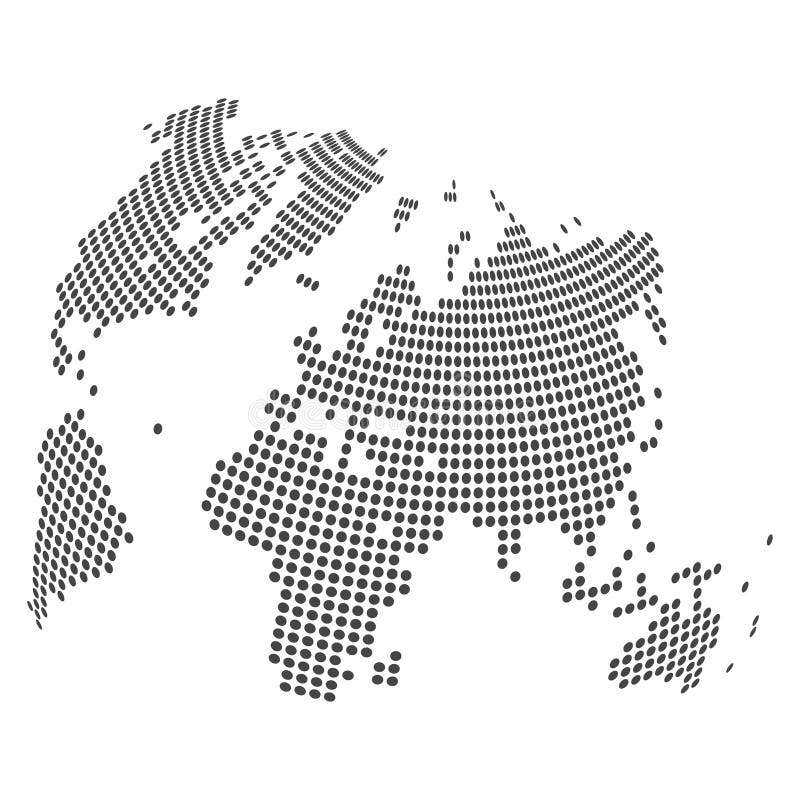 Dotted World Map Vector Design Stock Vector - Illustration of surface ...