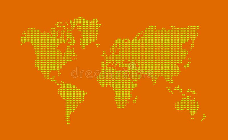 Dotted World Map. Vector Illustration Stock Vector - Illustration of ...