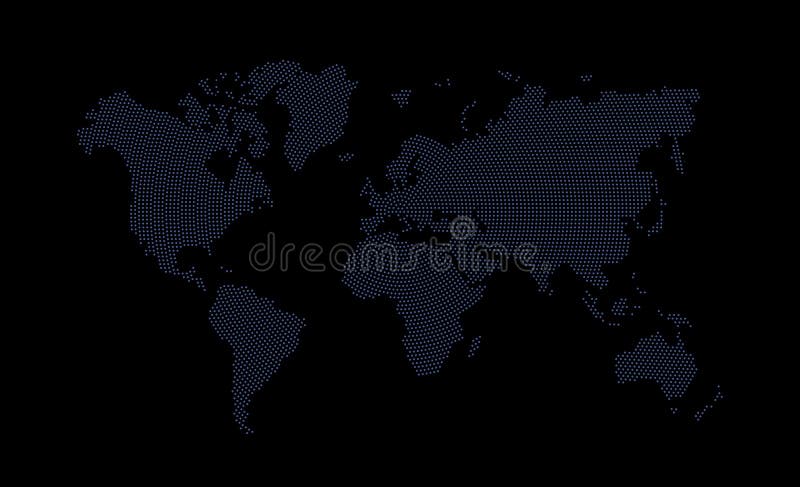 Dotted World Map. Vector Illustration Stock Vector - Illustration of ...