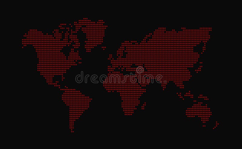 Dotted World Map. Vector Illustration Stock Vector - Illustration of ...