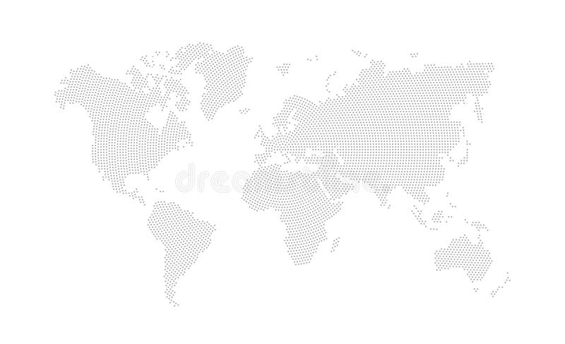 Dotted World Map. Vector Illustration Stock Vector - Illustration of ...