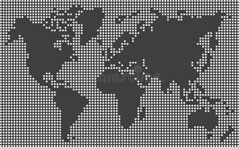 Vector Dotted World Map Black Stock Illustrations – 4,720 Vector Dotted ...