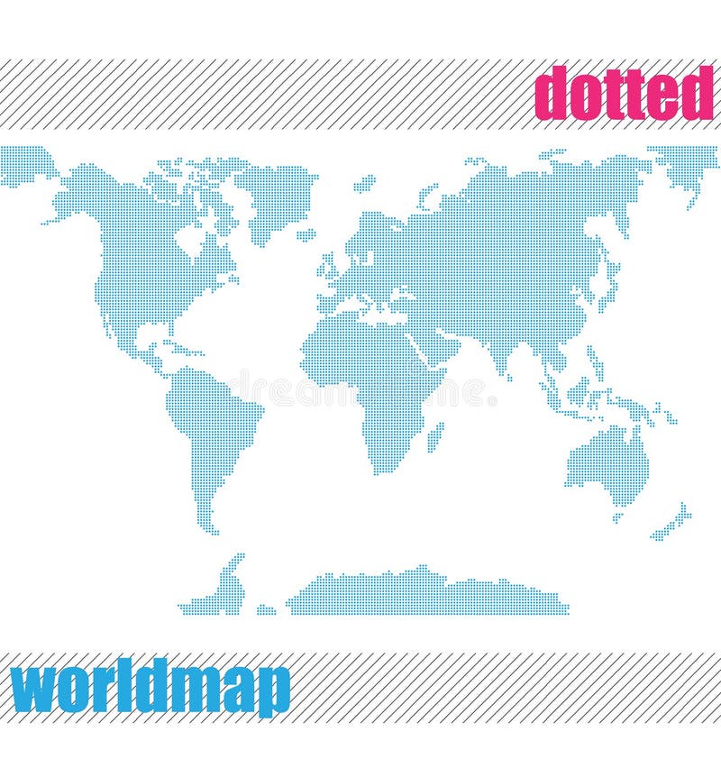 Dotted World Map stock vector. Illustration of global - 2747360