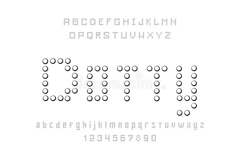 Dotty Font stock vector. Illustration of effect, word - 230897325