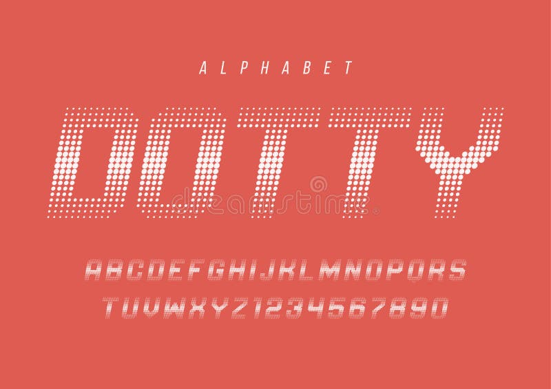 Dotty Font stock vector. Illustration of effect, word - 230897325