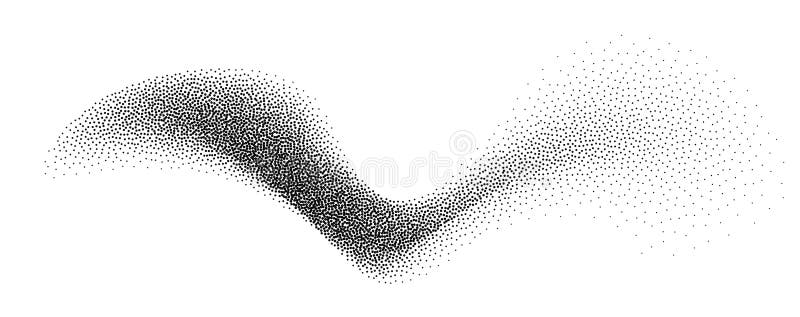 Dotwork Abstract Shape, Black Grain Texture, Abstract Stipple Sand ...