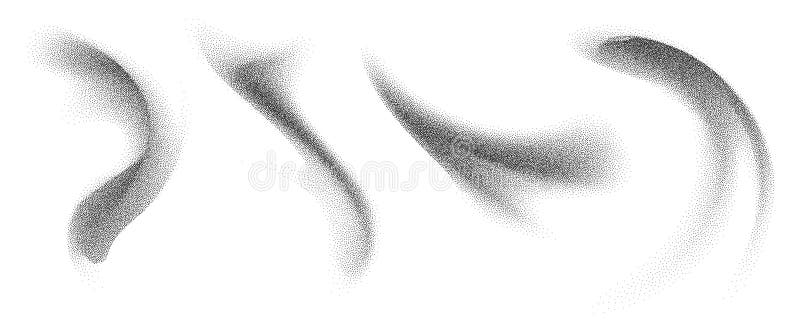 Dotwork Abstract Shapes, Black Grain Texture, Abstract Stipple Sand ...