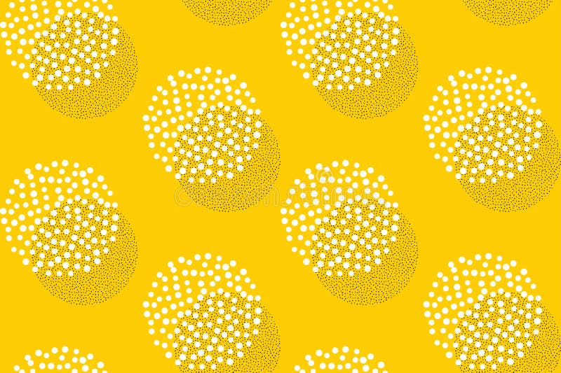 Dotwork Circles Seamless Pattern Background. Noise Stipple Dots Texture ...
