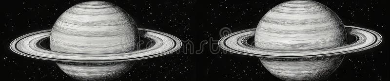 A Dotwork Drawing Depicting the Planets of the Solar System. Stock ...