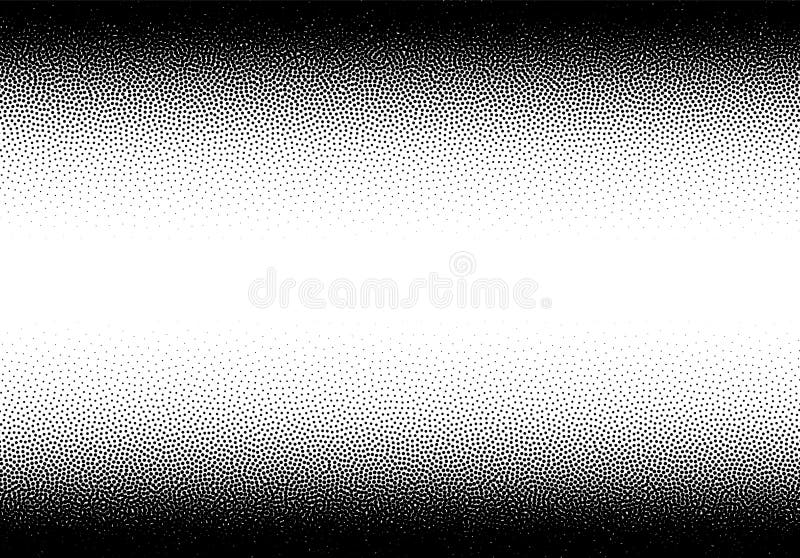 Dotwork Gradient Background, Black and White Scattered Stipple Dots ...