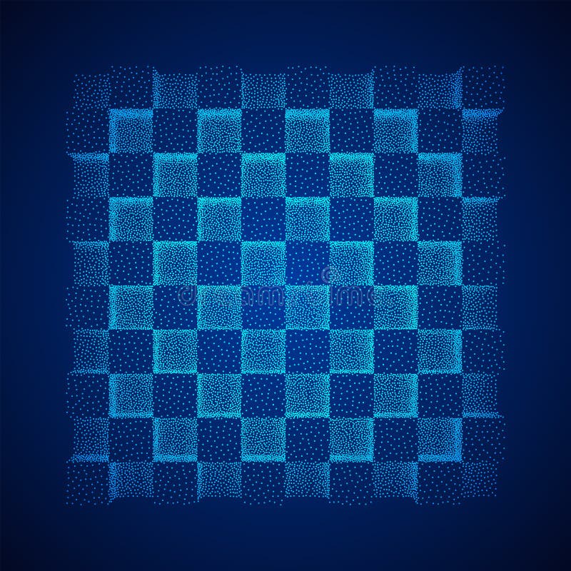 Dotwork Halftone Low Poly Style Geometrical Boxes Stock Vector ...