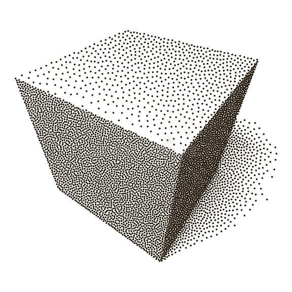 Dotwork Halftone Vector Cube Icon Stock Vector - Illustration of design, grunge: 61533010