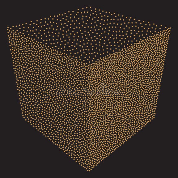 Dotwork Halftone Vector Cube Icon Stock Vector - Illustration of decor, engraving: 88869737