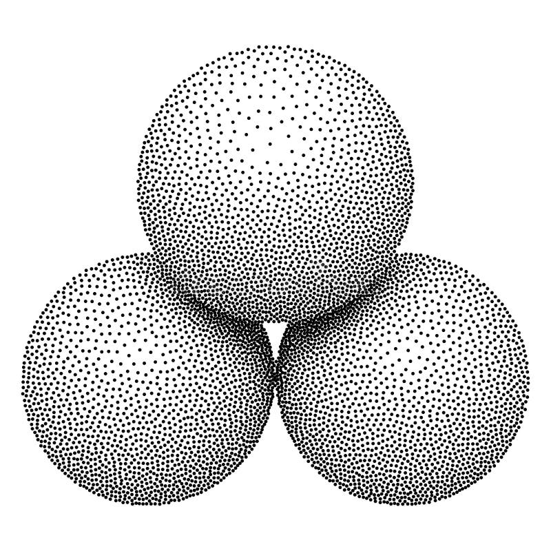 Dotwork Halftone Vector Spheres Stock Vector - Illustration of black ...