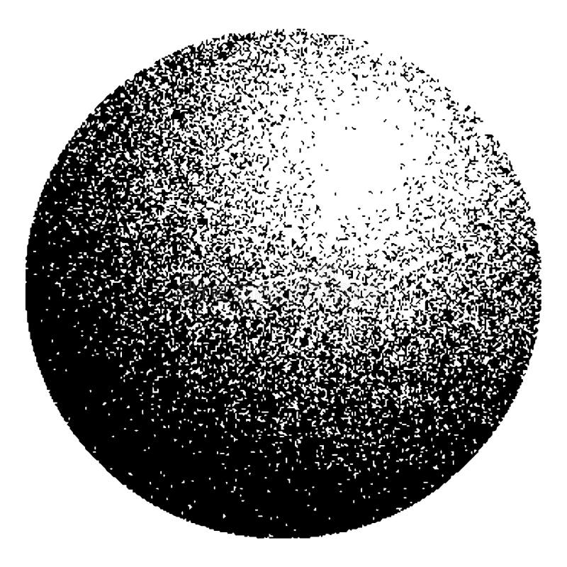 Dotwork Noise Gradient Circle. Sand Grain Effect. Black Noise Stipple ...