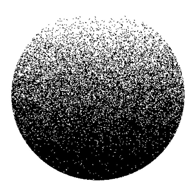 Dotwork Noise Gradient Circle. Sand Grain Effect. Black Noise Stipple ...
