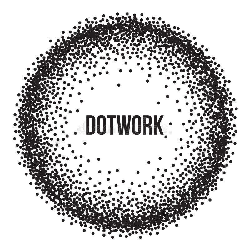 Dotwork Ring Vector Banner stock vector. Illustration of halftone ...