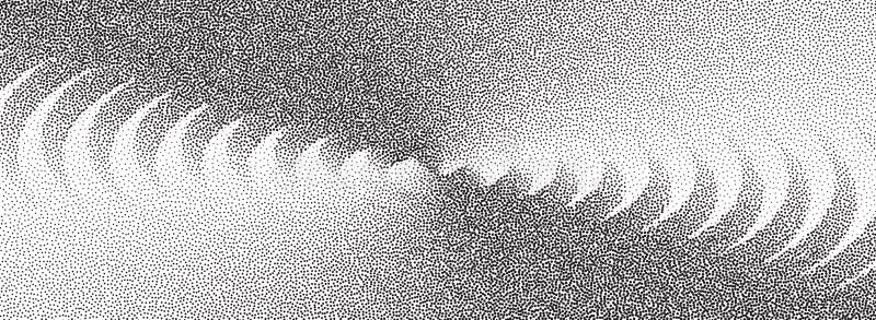 Dotwork Sound Wave Background. Black Noise Stipple Dots Zig Zag Audio ...