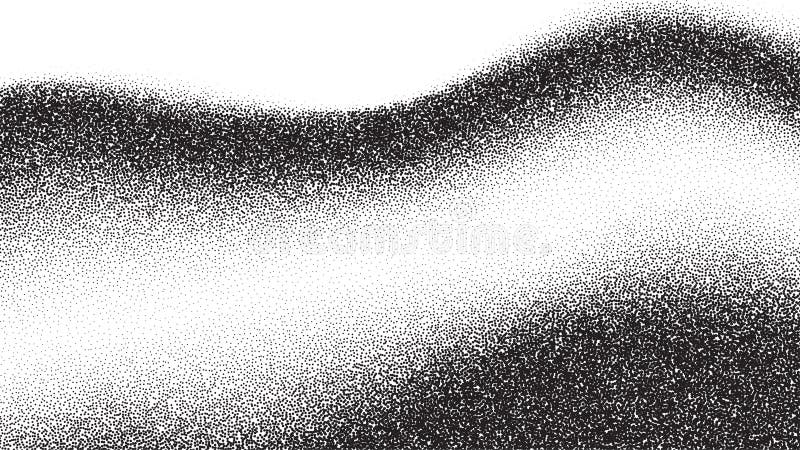 Black Noise Stipple Dots Hand Print. Dotted Handprint Pattern ...