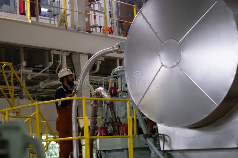 Routine Engine Room Round at Main Engine Cooler Editorial Image - Image ...