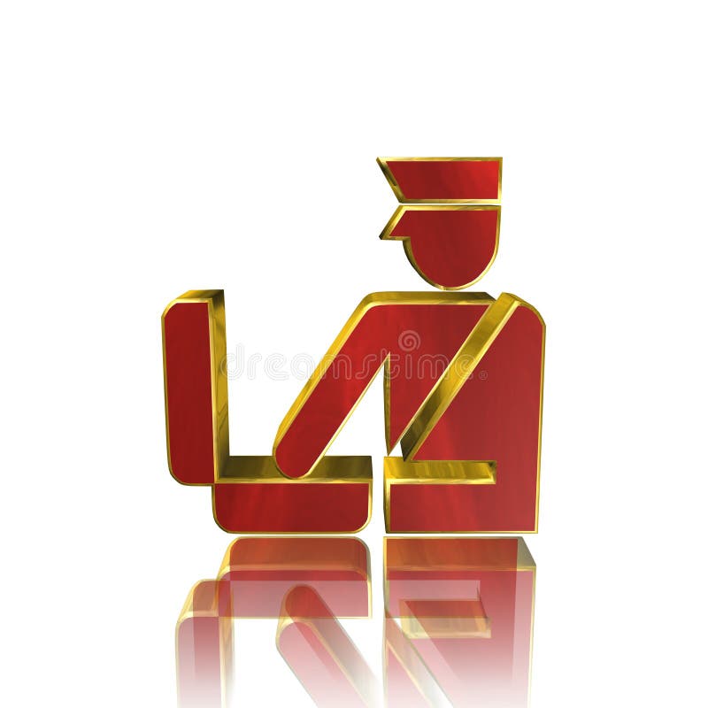 Douane, Pictogram, Teken, Beste 3D Illustratie Stock Illustratie ...