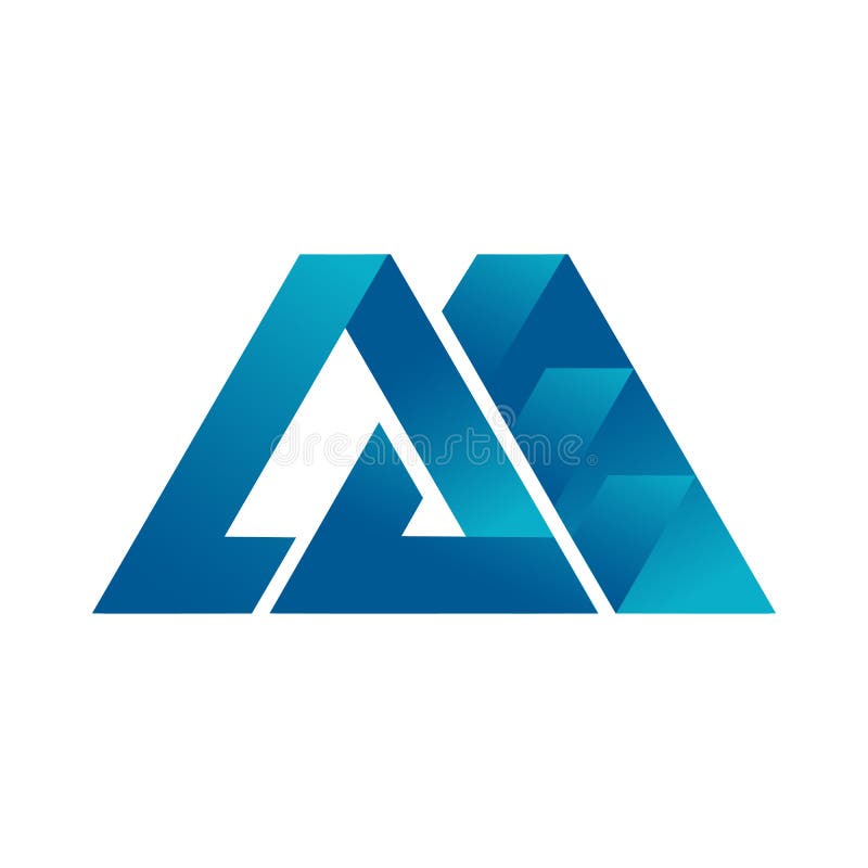 Double 2 Abstract 3D Style Triangle Logo Vector Icon for Corporate ...