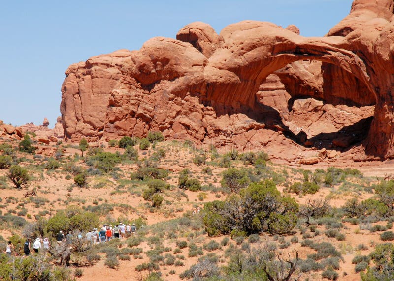 Double Arch stock photo. Image of landmark, america, arches - 20606508