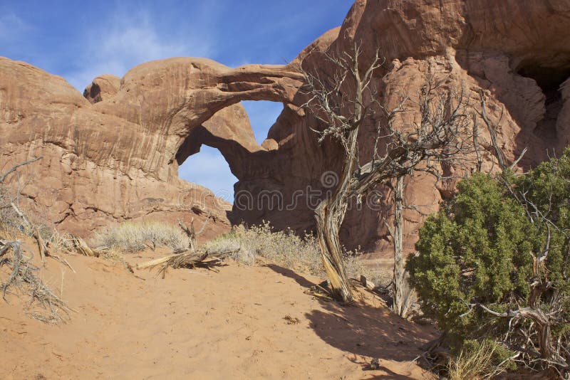 Double Arch stock photo. Image of desert, uncultivated - 27059668