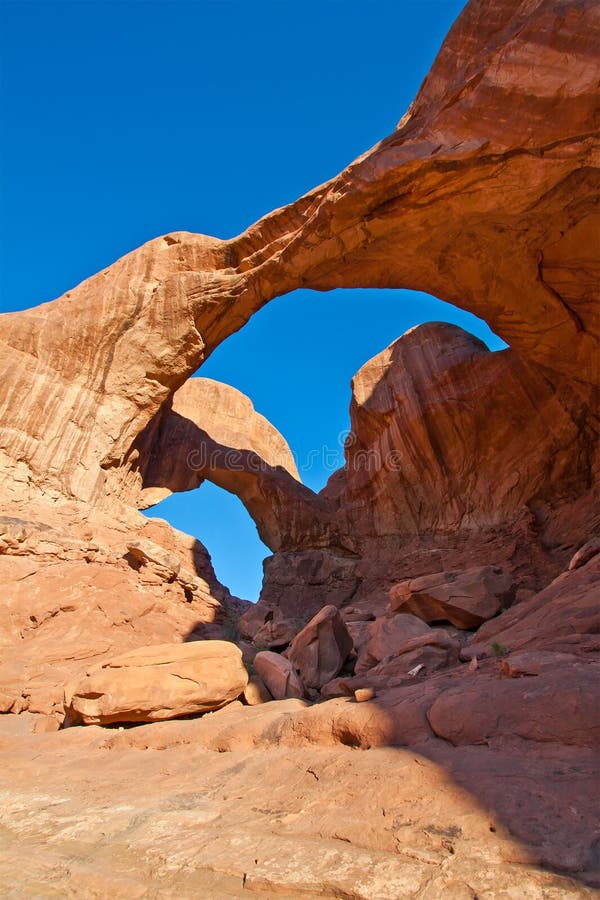 Rainbow Bridge National Monument Stock Image - Image of boating ...