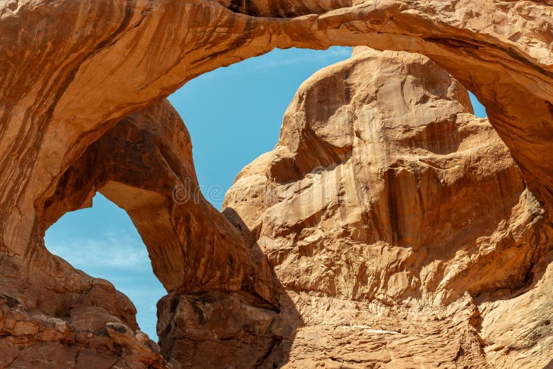 Double Arch, Arches National Park, Utah, USA Stock Image - Image of ...