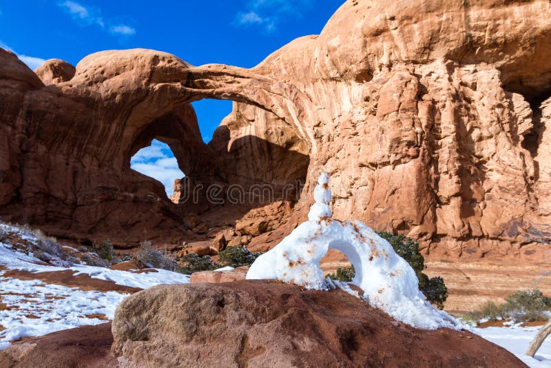 Double Arch, Arches NP stock image. Image of beautiful - 140850461