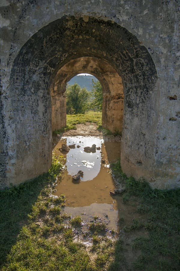 Double arch at Castle Eger stock image. Image of ancient - 46240755