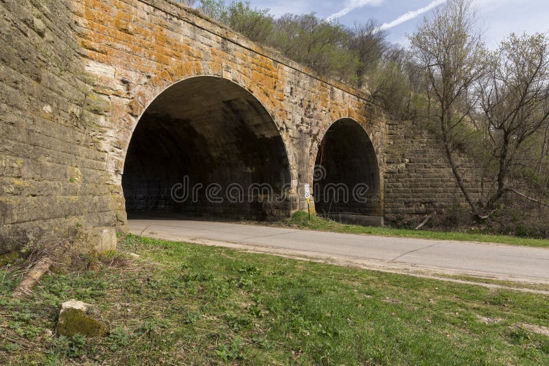 Double Arch Stone Bridge stock photo. Image of railroad - 70494698