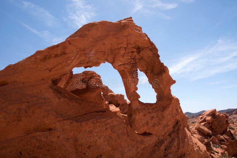 Double Arch, Valley of Fire, Nevada, USA Stock Image - Image of nature ...