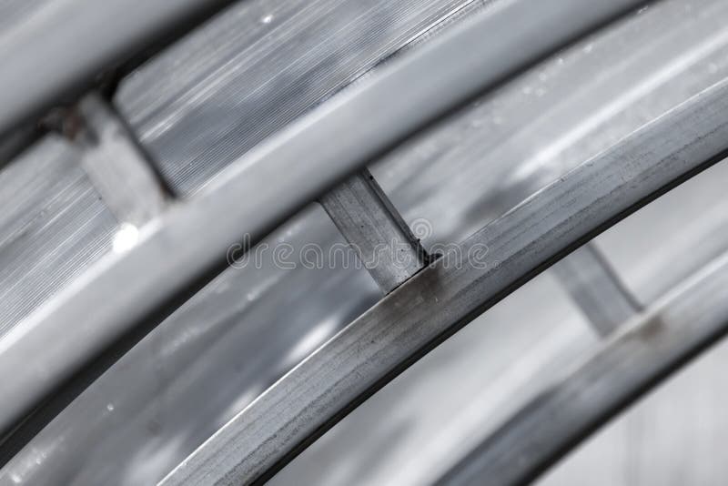 Double Arched Steel Frame and Polycarbonate Roof Stock Photo - Image of ...