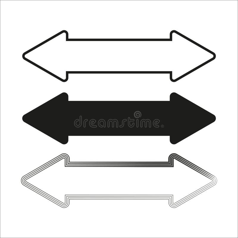 Double Arrow Icon. Dual Sign. Navigator Button. Cursor Symbol. Simple ...