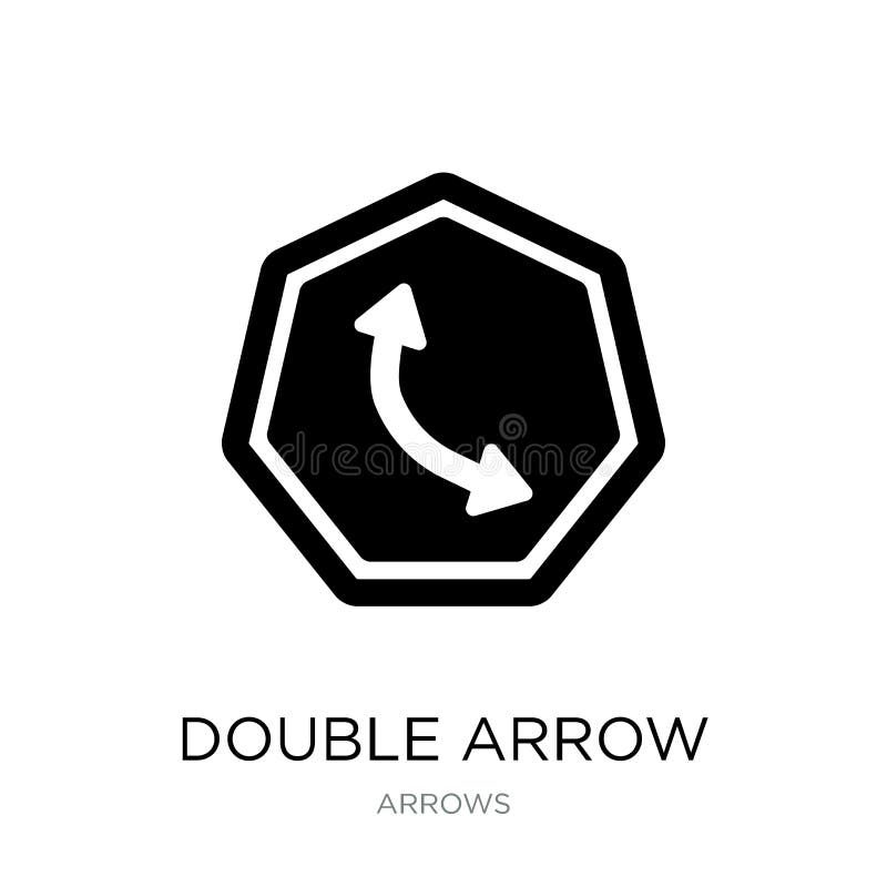Double Arrow Icon in Trendy Design Style. Double Arrow Icon Isolated on ...