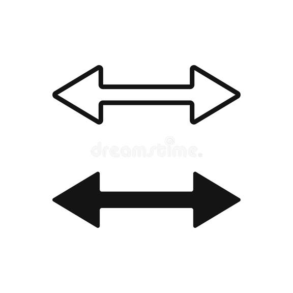Double Arrow Icon. Two-sided Arrow Icon Vector Stock Vector ...