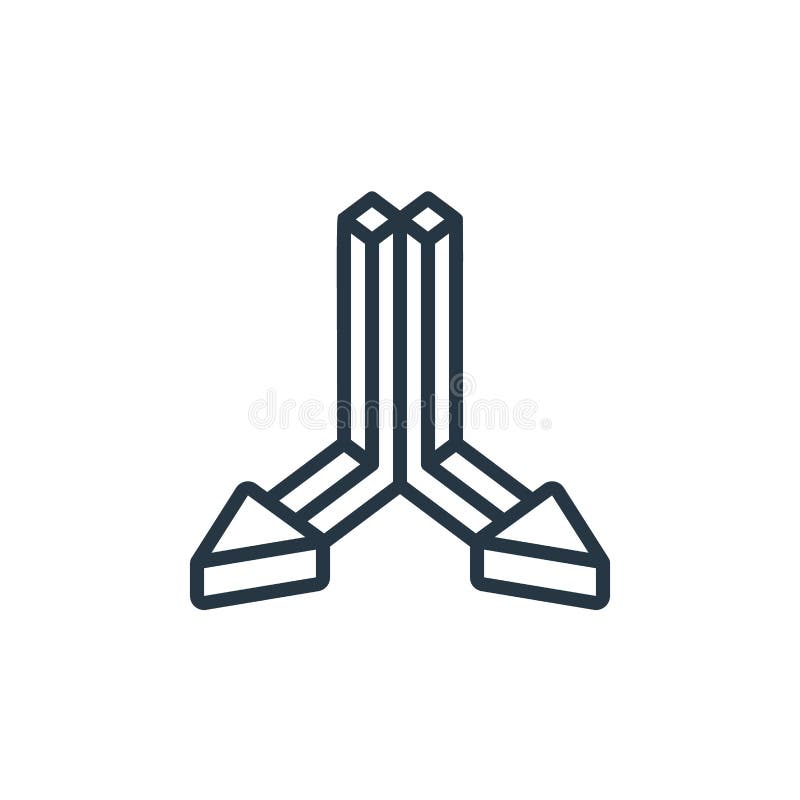 Double Arrow Icon Vector from D Arrows Concept. Thin Line Illustration ...