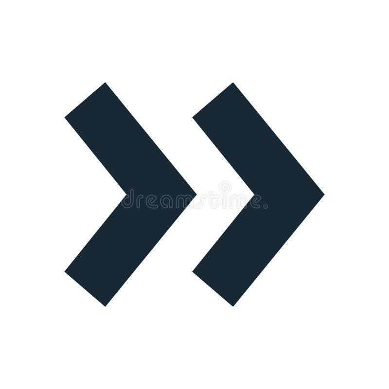 Double Arrow Icon Vector Logo Template Stock Vector - Illustration of ...