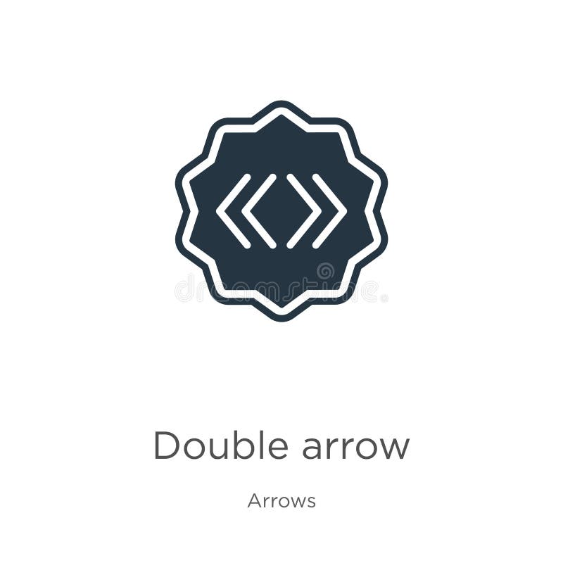 Double Arrow Vector Icon in 6 Different Modern Styles. Black, Two ...