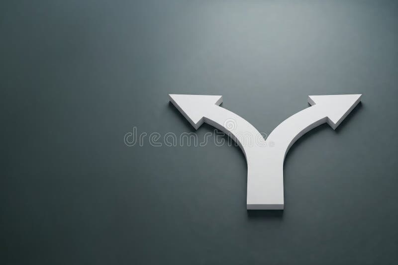 The Double Arrow Indicates Two Different Paths at the Fork. Space for ...