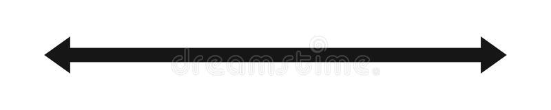 Double Arrow Sign. Horizontal Long Straight Arrow with Two Left and ...