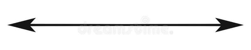 Double Arrow Symbol. Long Straight Horizontal Arrow with Two-sided ...