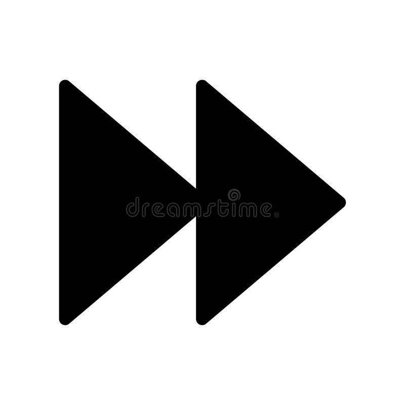 Double Arrow. Two Arrows, Triangles. Black Arrow Icon. Vector ...