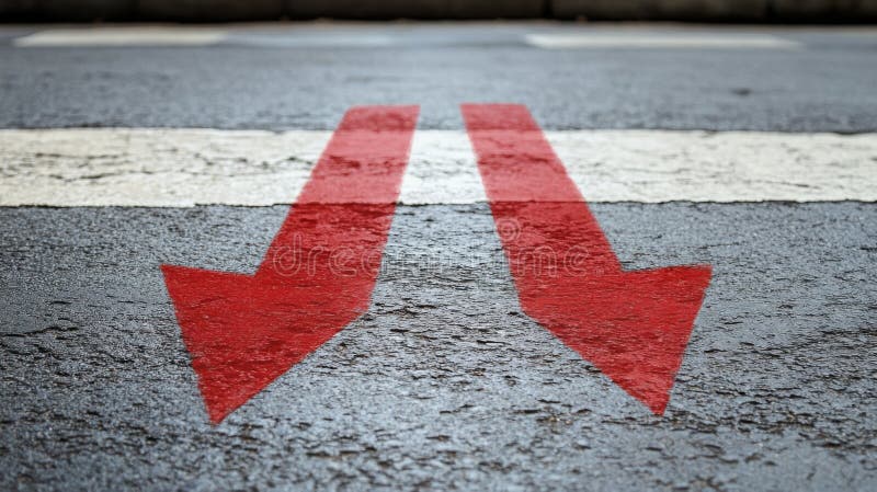 Double Arrows Guide the Way Forward. AI Generated Stock Illustration ...