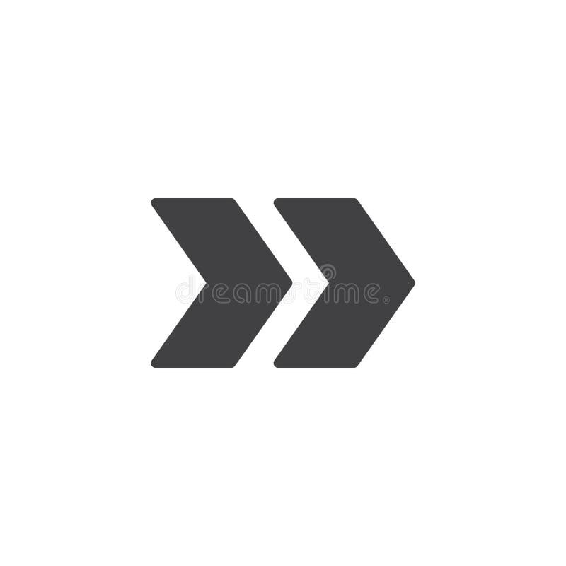 Double arrows vector icon stock vector. Illustration of perfect - 136665760