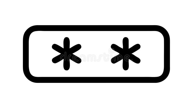 Double Asterisk Icon, Password Censor Vector Symbol Graphic, Vector ...